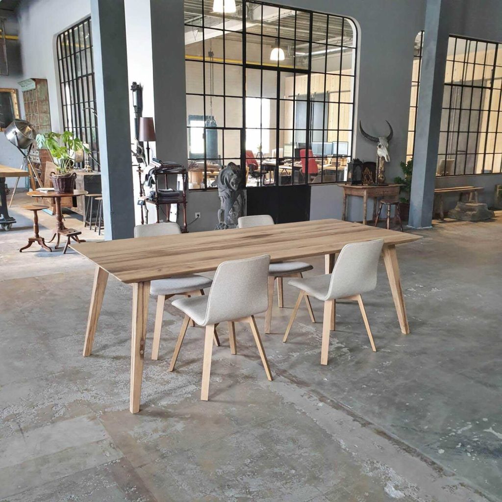 Scandinavian dining table Nordic - Reclaimed old oak - Z004